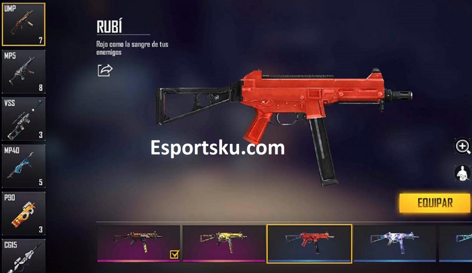 Kapan Resale Skin UMP Ruby Rare Free Fire (FF)? – Esportsku