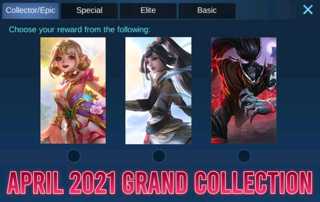 Hadiah Event Grand Collector April 2021 Mobile Legends (ML) – Esportsku