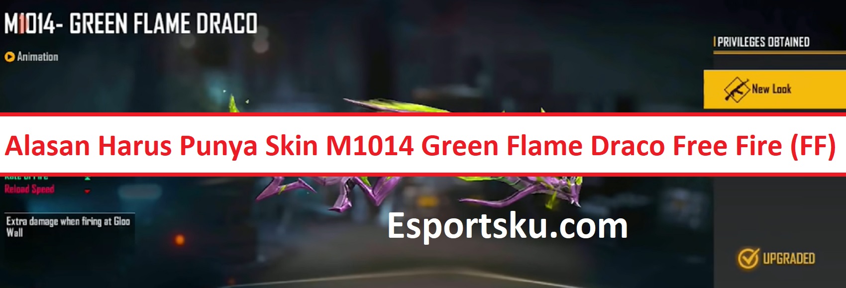 Kapan Rilis Kembali Skin M1014 Green Flame Draco Free Fire (FF ...