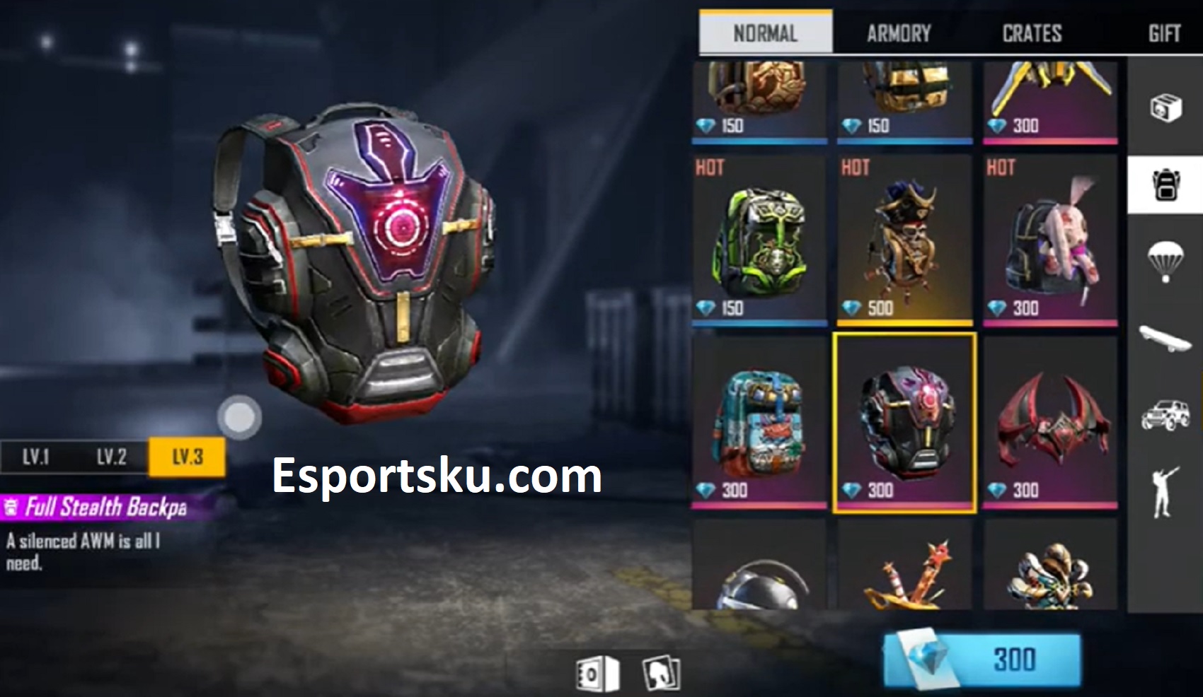 Cara Mendapatkan Backpack Full Stealth Free Fire (FF) – Esportsku