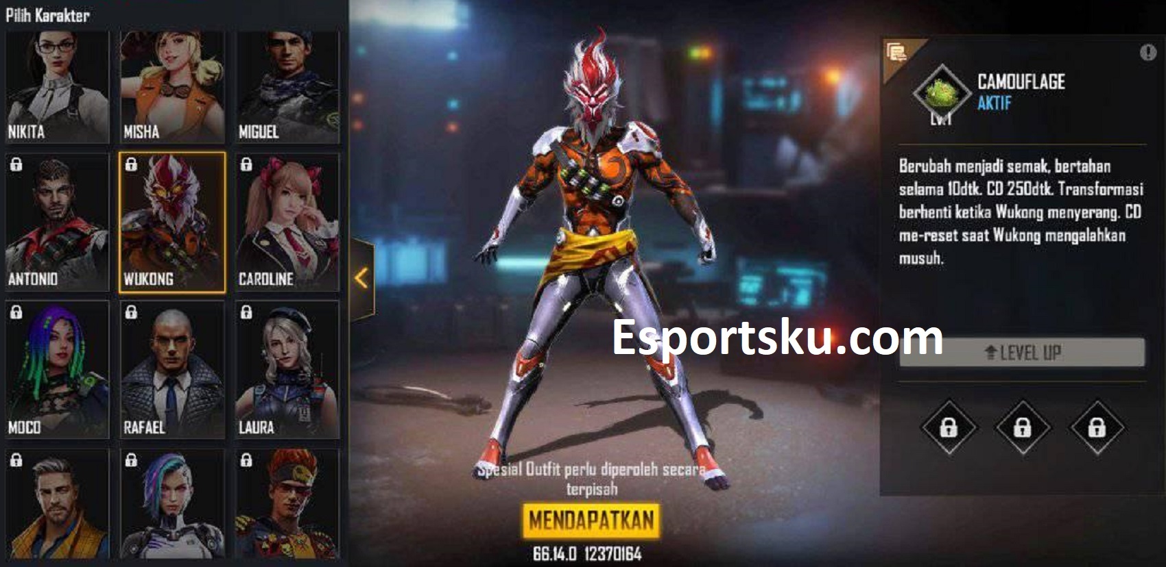 6 Combo Wukong Terbaik Free Fire (FF) – Esportsku