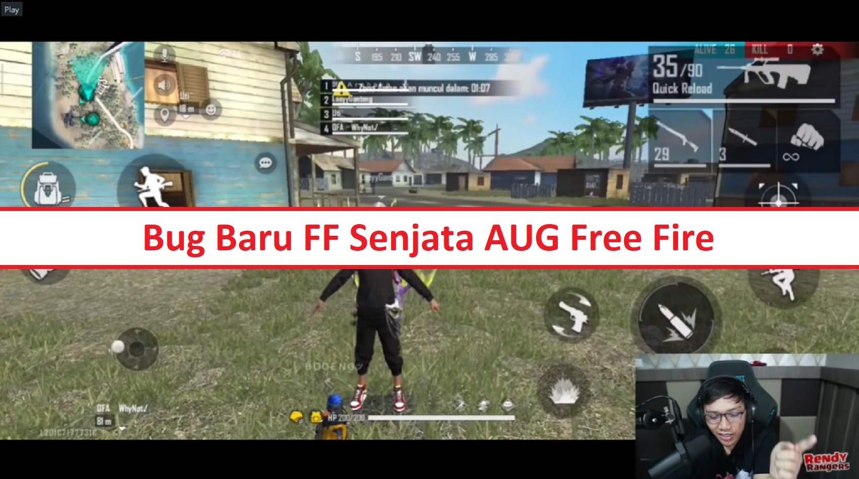 Bug Baru FF Senjata AUG Free Fire, Mirip Vector – Esportsku