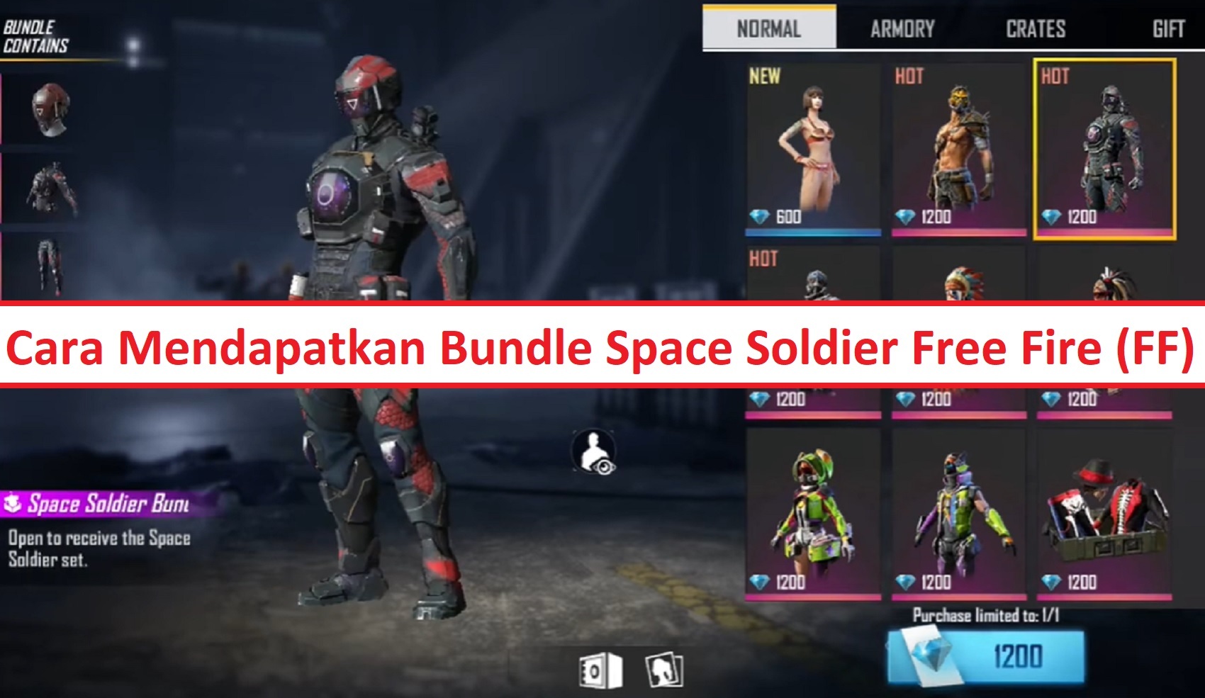 Cara Mendapatkan Bundle Space Soldier Free Fire (FF) – Esportsku