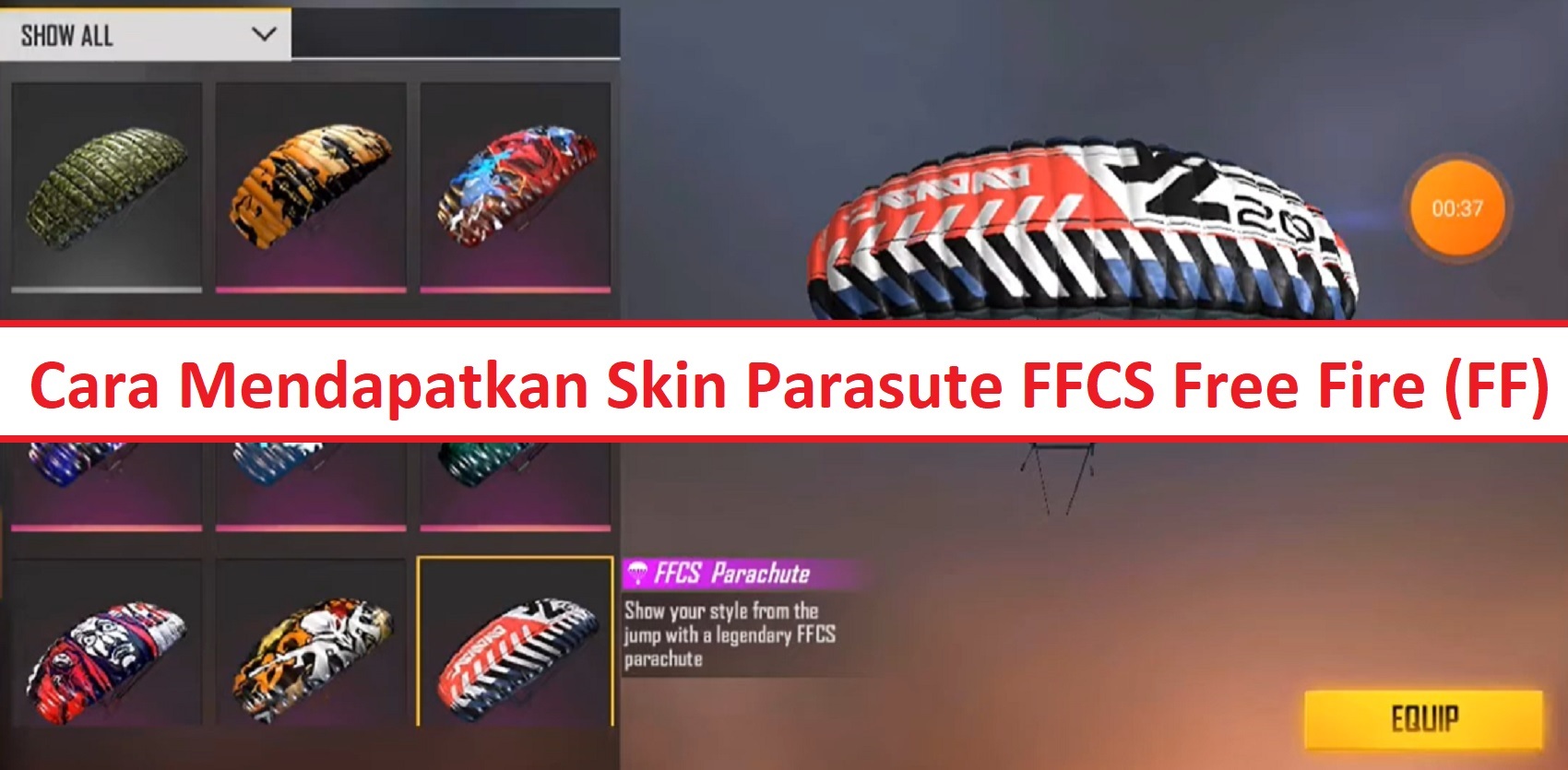 Cara Mendapatkan Skin Parachute FFCS Free Fire (FF) – Esportsku