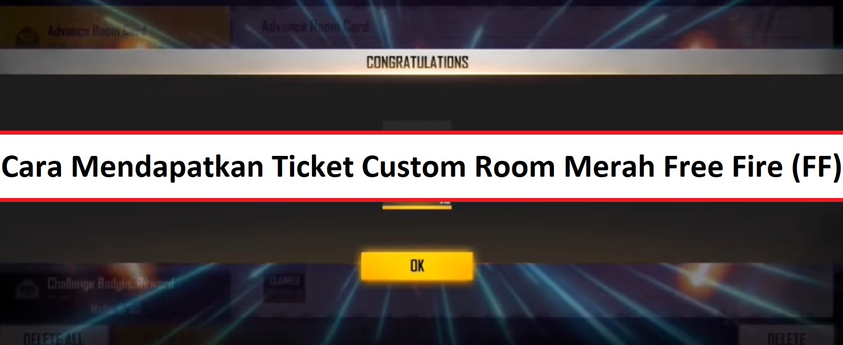 Cara Mendapatkan Ticket Custom Room Merah Free Fire (FF) – Esportsku
