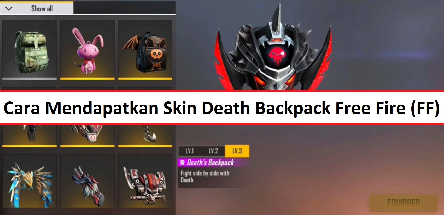 Cara Mendapatkan Skin Death Backpack Free Fire (FF) – Esportsku