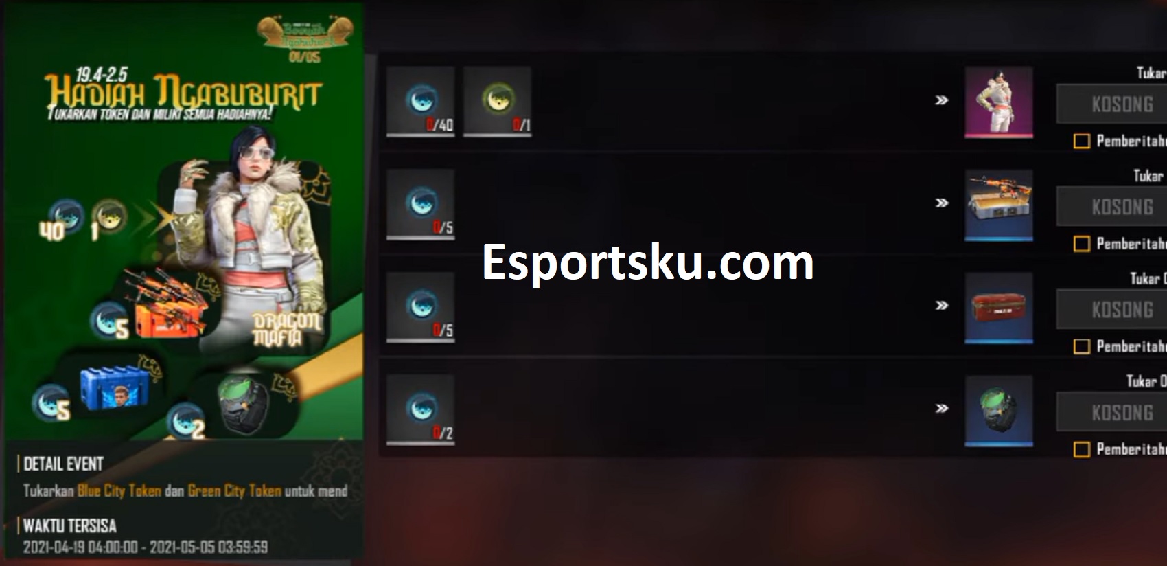 Cara Mendapatkan Bundle Dragon Mafia Free Fire (FF) – Esportsku