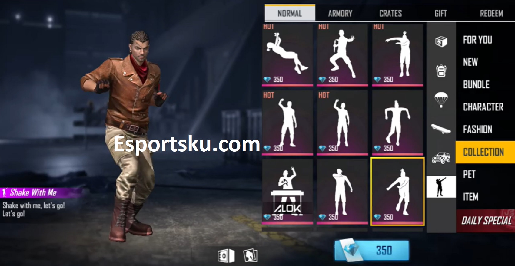 Cara Mendapatkan Emote Shake With Me Free Fire (FF) – Esportsku