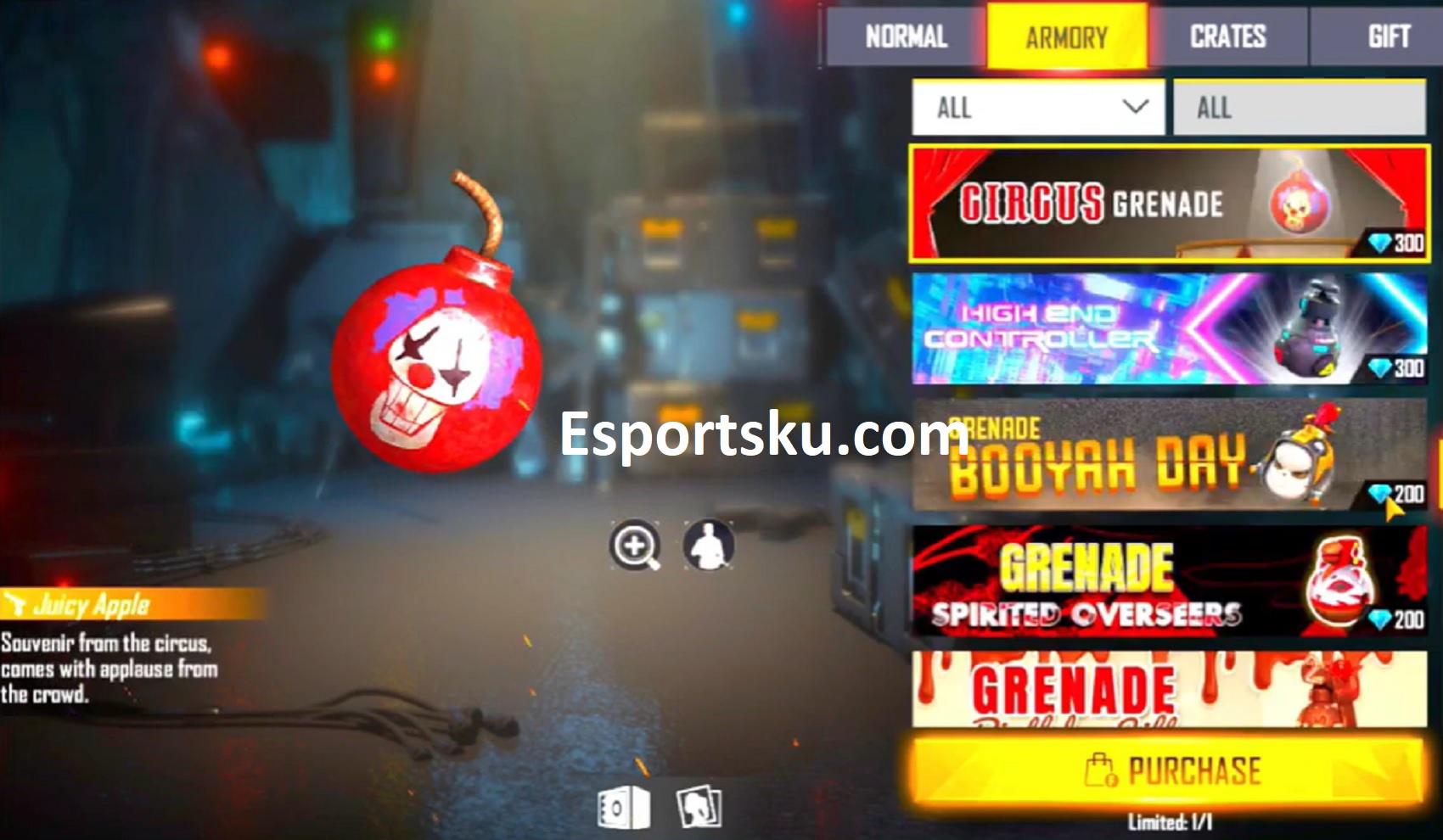 How to Get Juicy Apple Grenade Free Fire (FF) - Esports
