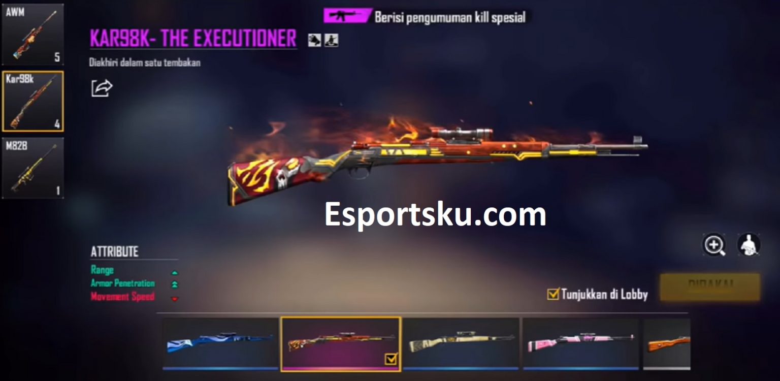 Skin Kar98k Executioner Vs Swallowtail AWM Free Fire (FF) – Esportsku