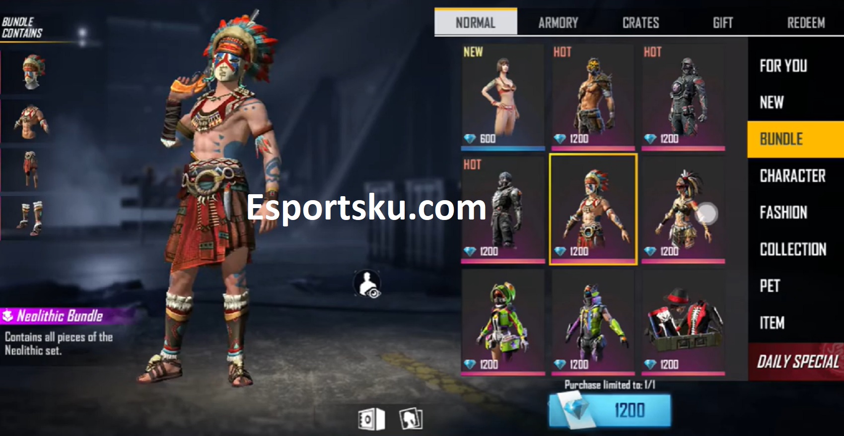 Tipe Harga FF Bundle Sesuai Tier Free Fire – Esportsku