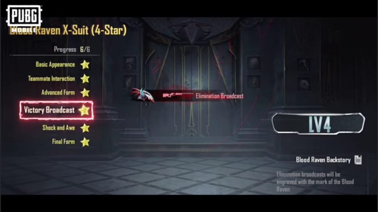 Penampakan 6 Level Blood Raven X-Suit PUBG Mobile – Esportsku