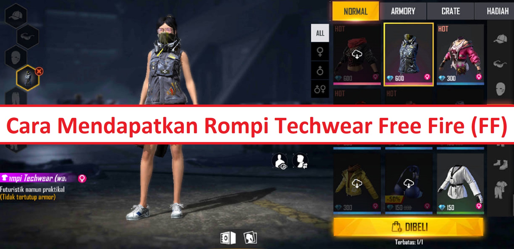 Cara Mendapatkan Rompi Techwear Free Fire (FF) – Esportsku