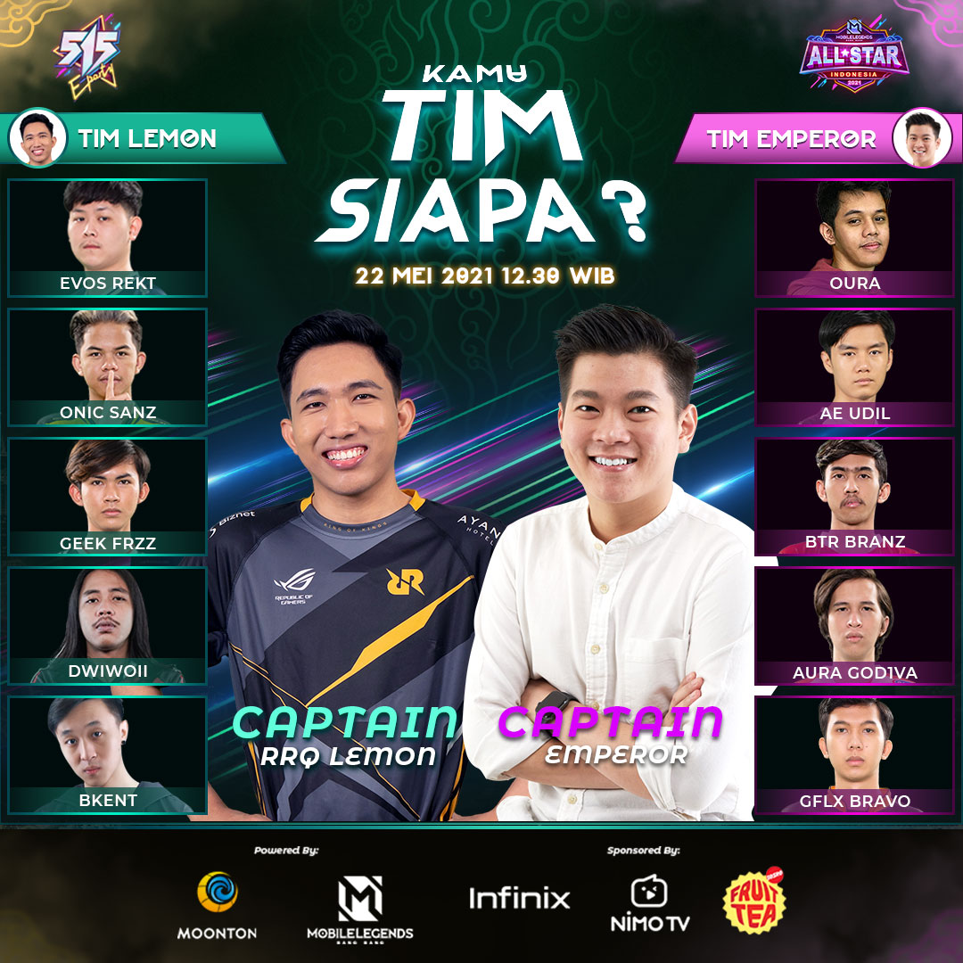 Inilah Pemain Pilihan Lemon dan Emperor di MLBB All Star Tournament ...