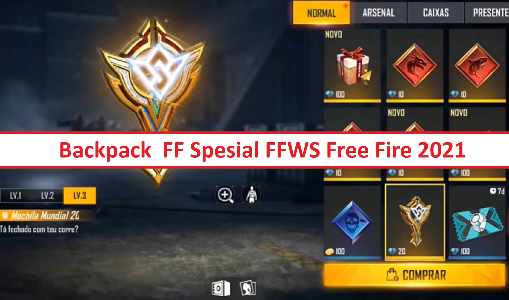 Backpack Medallion Spesial FFWS Free Fire (FF) 2021 – Esportsku