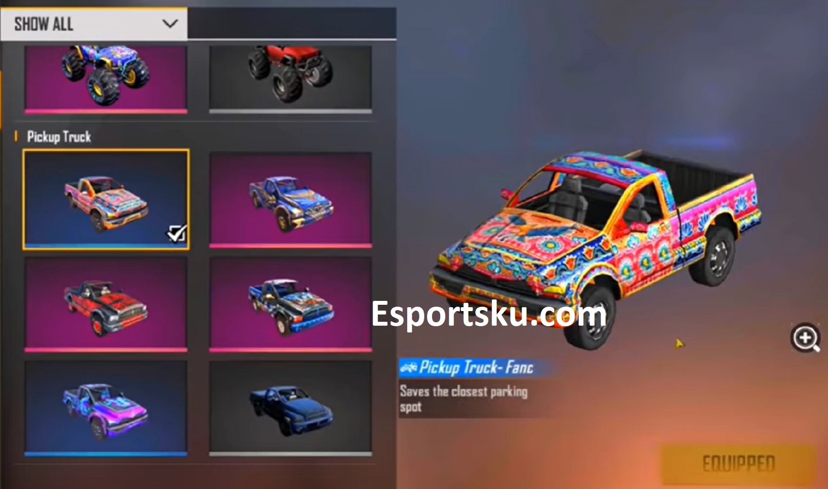Bocoran Skin Pickup Fancy Ride Free Fire (FF) – Esportsku