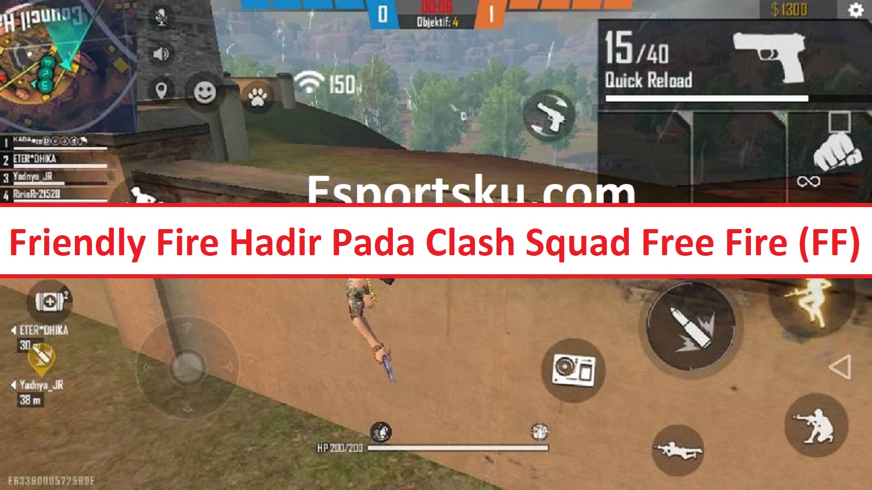 Friendly Fire Hadir Pada Clash Squad Free Fire (FF) – Esportsku