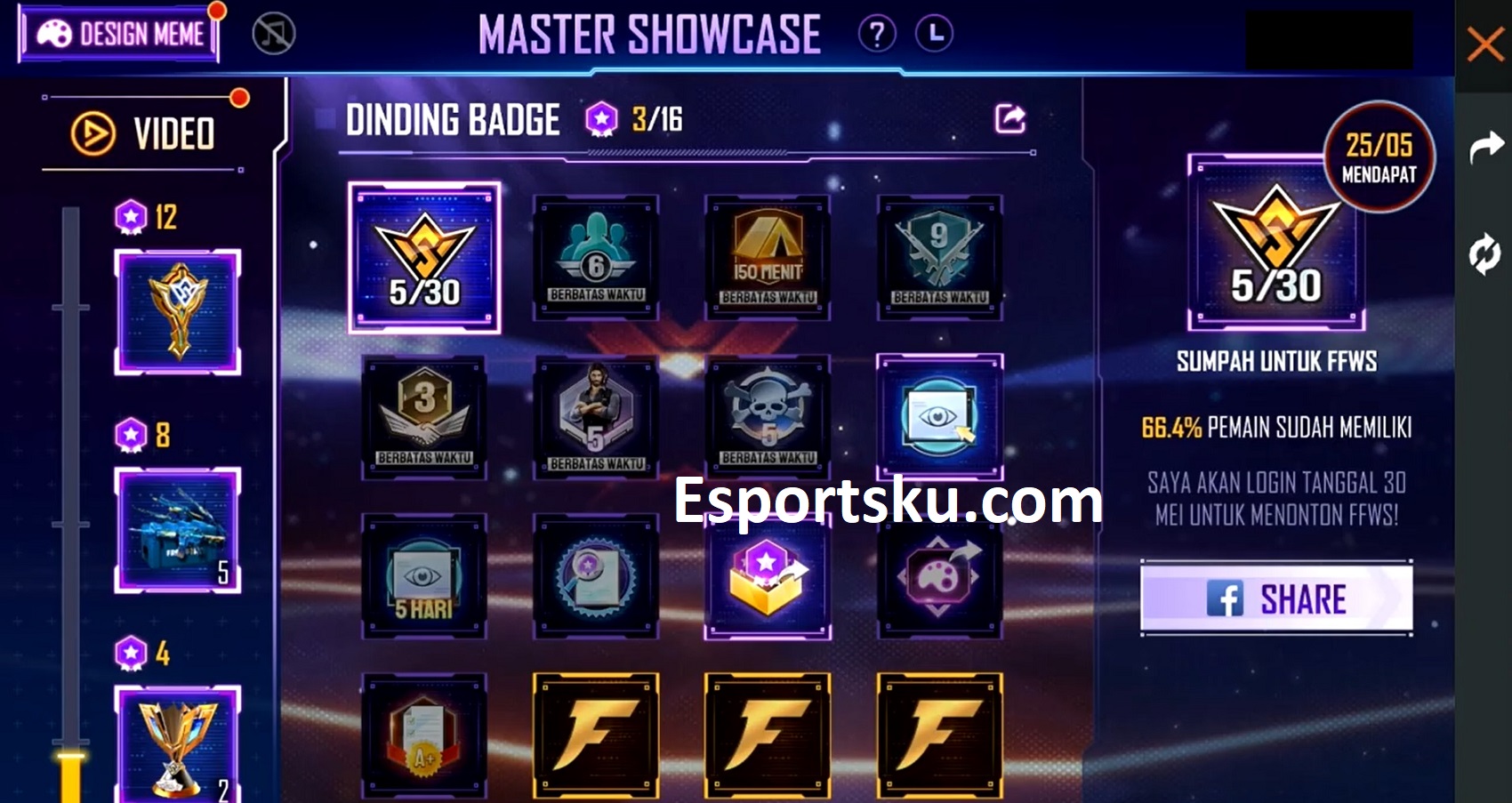 Cara Mendapatkan Dinding Badge Free Fire (FF) – Esportsku