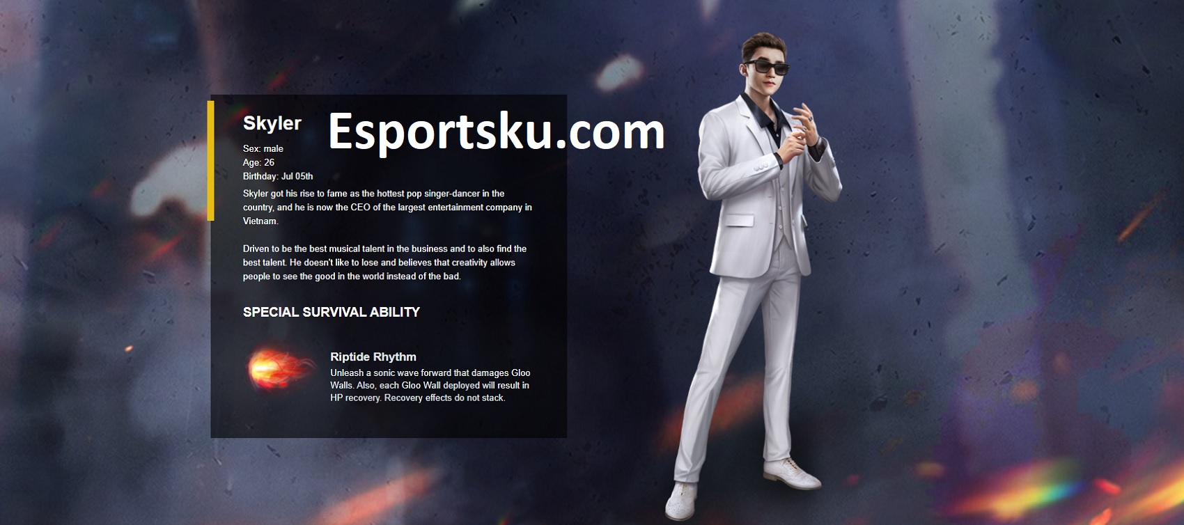Skyler FF Garena, Karakter Free Fire Review, Tips, dan Cara Bermain ...