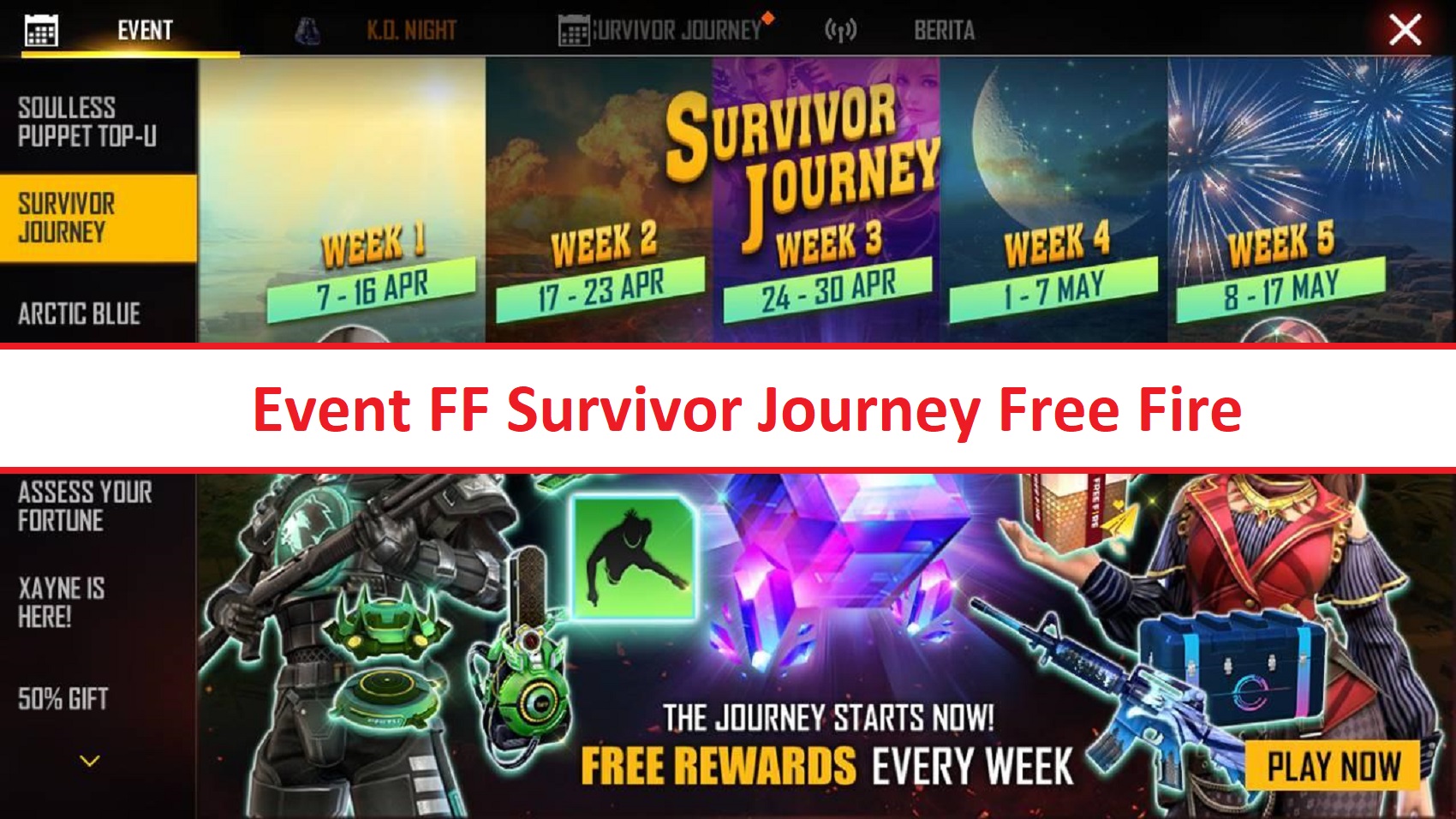 Event FF Survivor Journey Free Fire, Ada Di Indonesia? – Esportsku