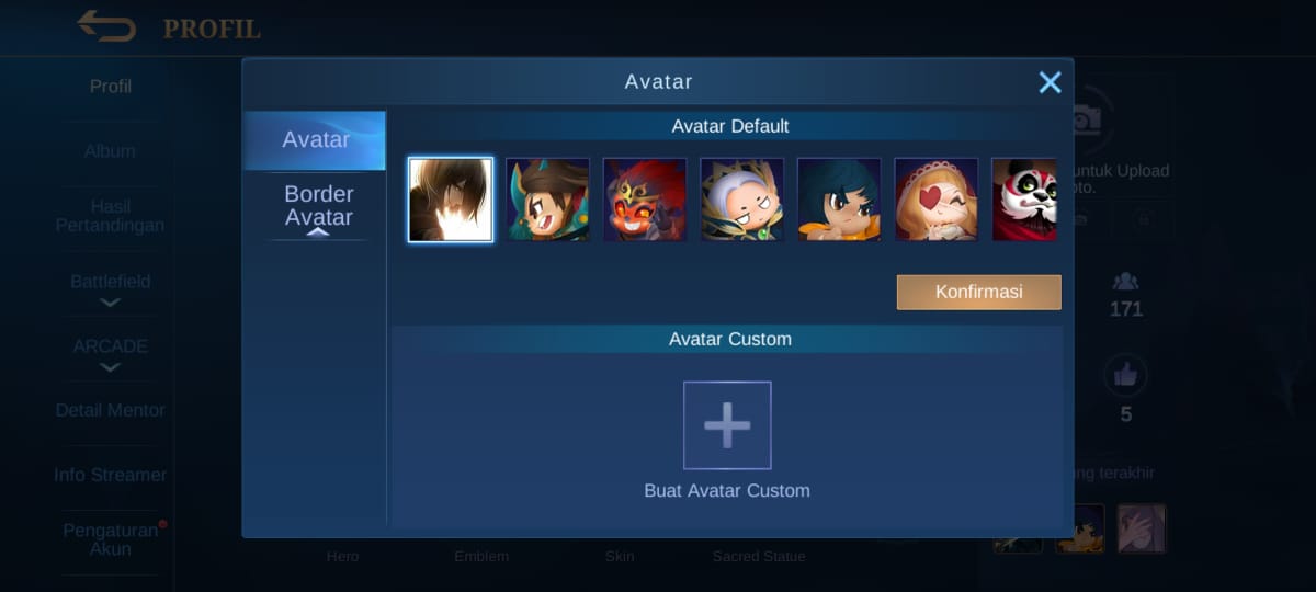 Cara Menggunakan Foto Profil Dengan Foto Sendiri Mobile Legends (ML ...