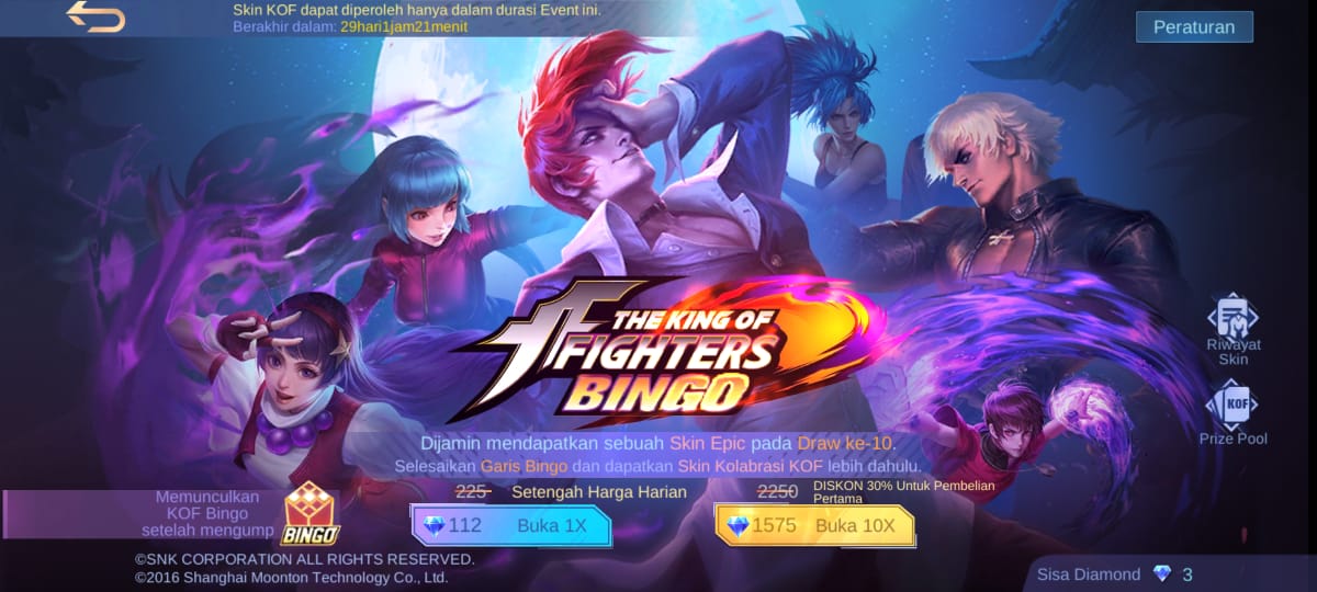 Gambar Pola dan Harga Skin KOF Mobile Legends (MLBB) 2021! – Esportsku