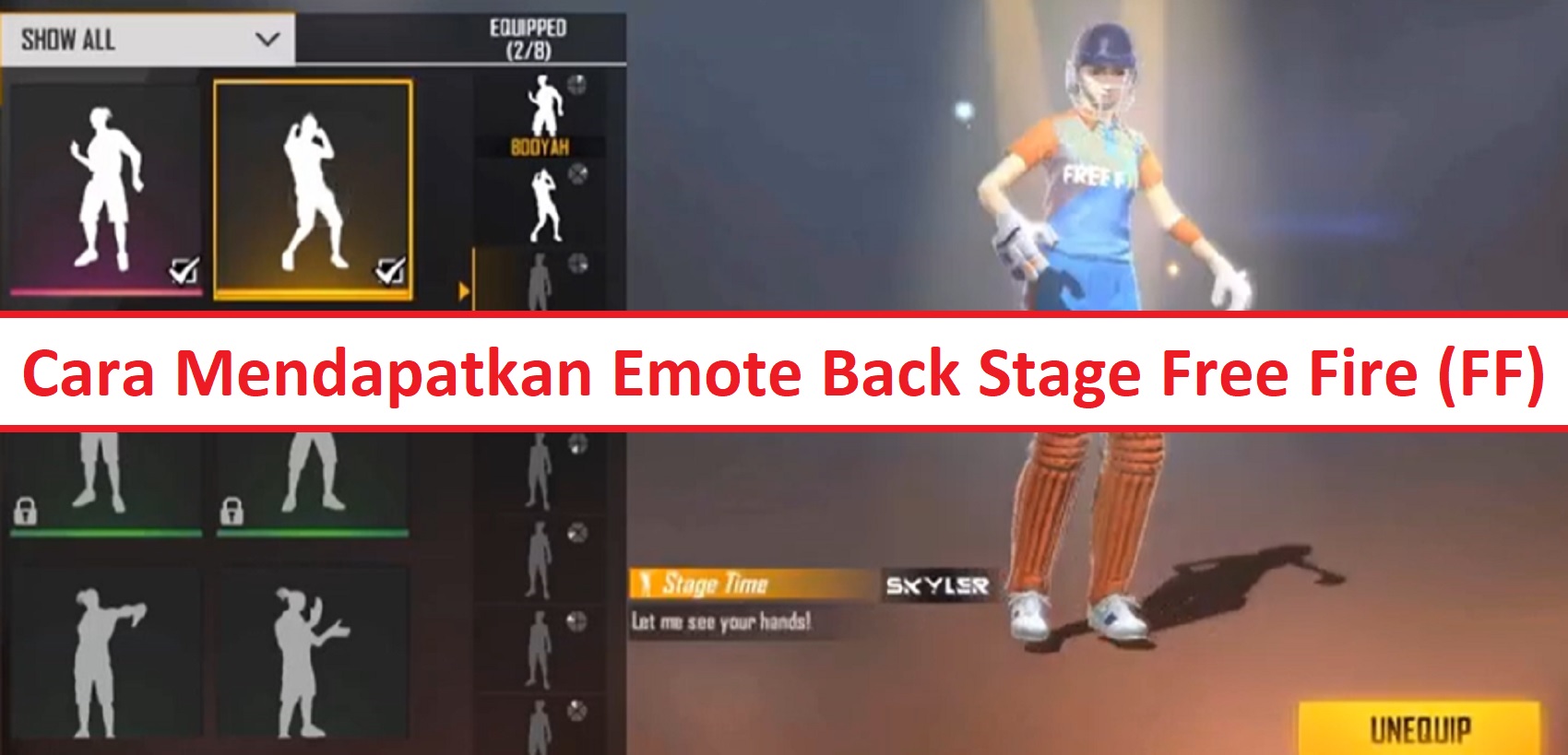 Cara Mendapatkan Emote Back Stage Free Fire (FF) – Esportsku