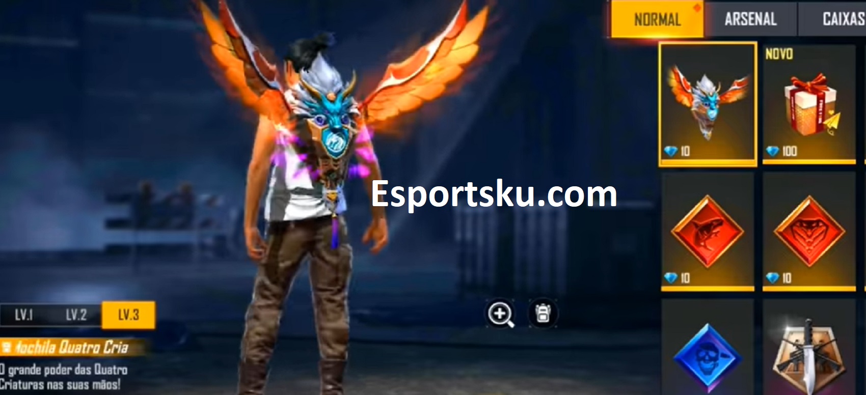 Skin Backpack All Bringers Free Fire (FF) – Esportsku
