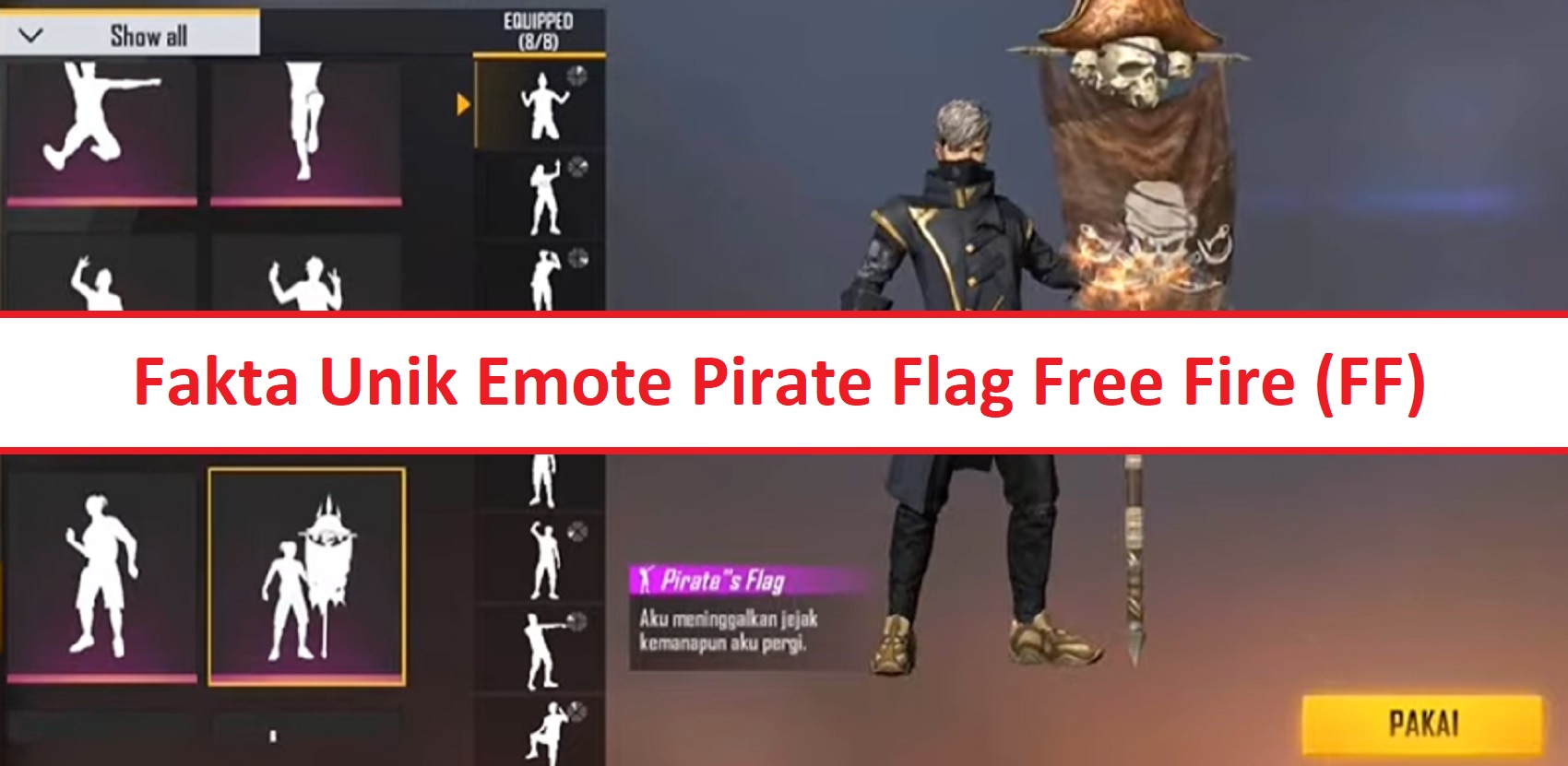 Fakta Unik Emote Pirate Flag Free Fire (FF) – Esportsku