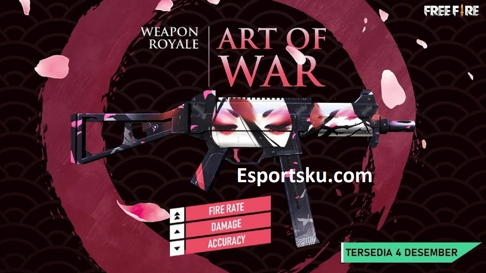 Skin UMP Sakura Art The Code Redemption FF 6 April 2023! - Esports