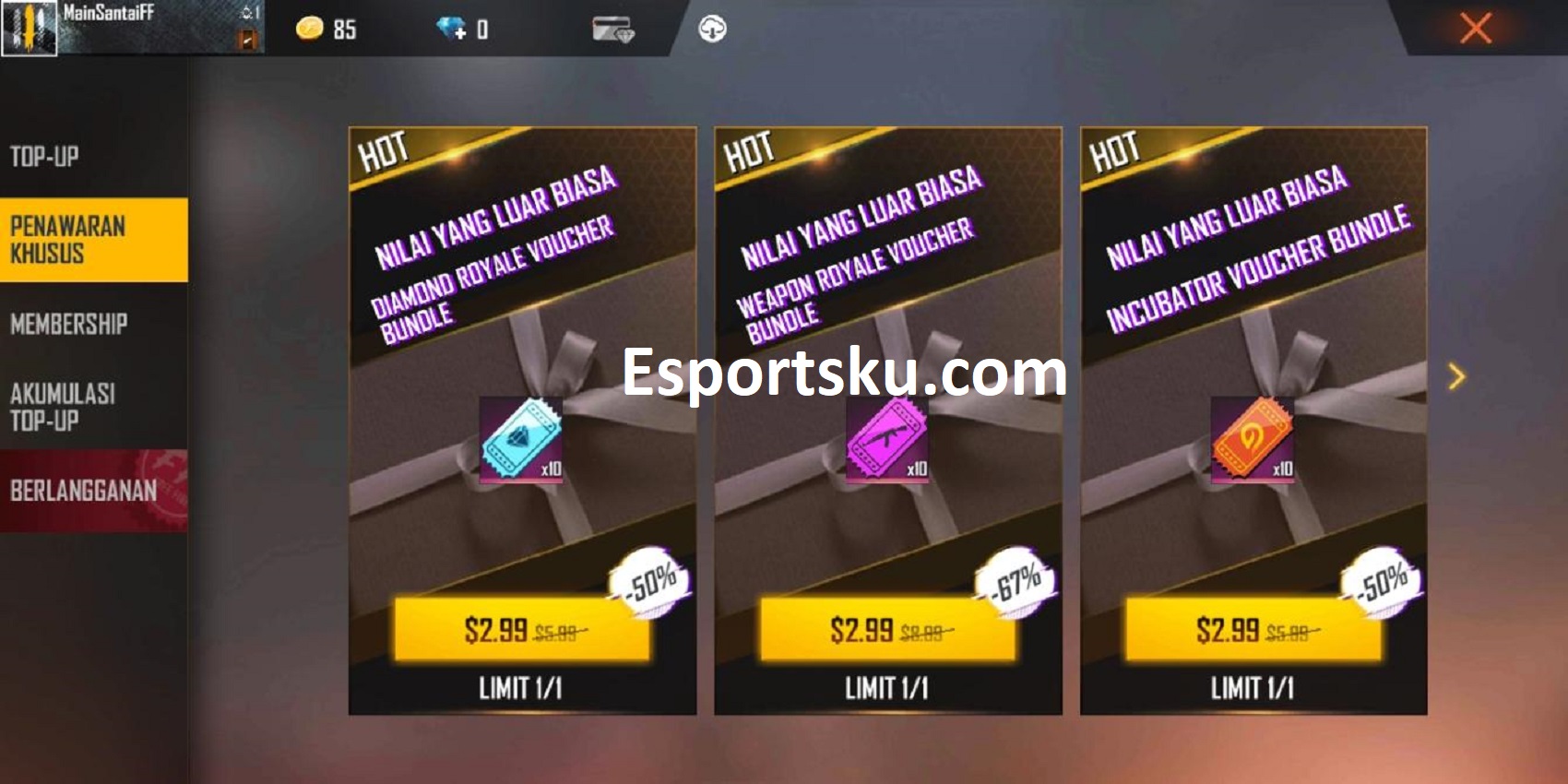Penawaran Royale Khusus FF Bagi Player Baru Free Fire – Esportsku