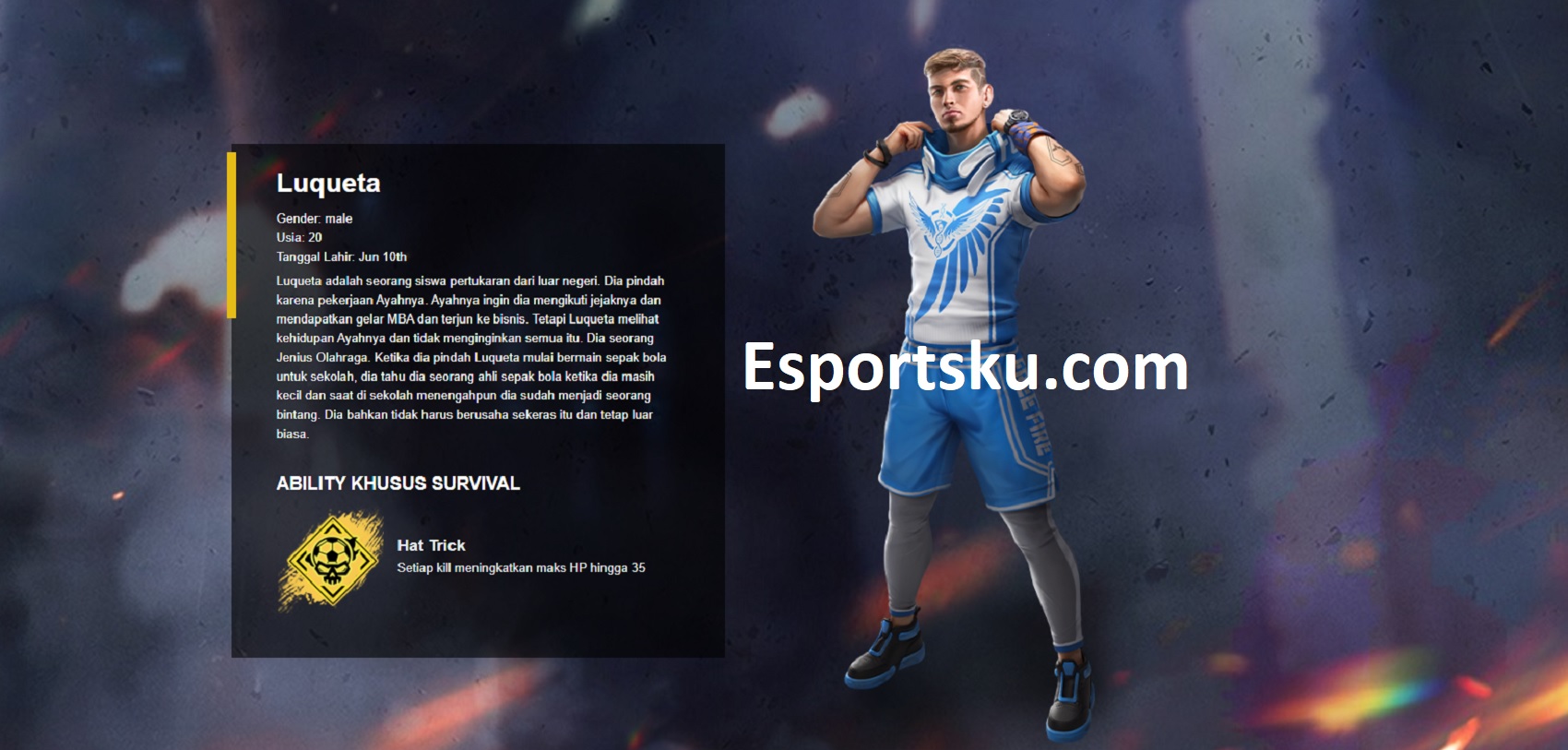 Karakter Luqueta Free Fire (FF): Review, Skill, Tips dan Trick – Esportsku