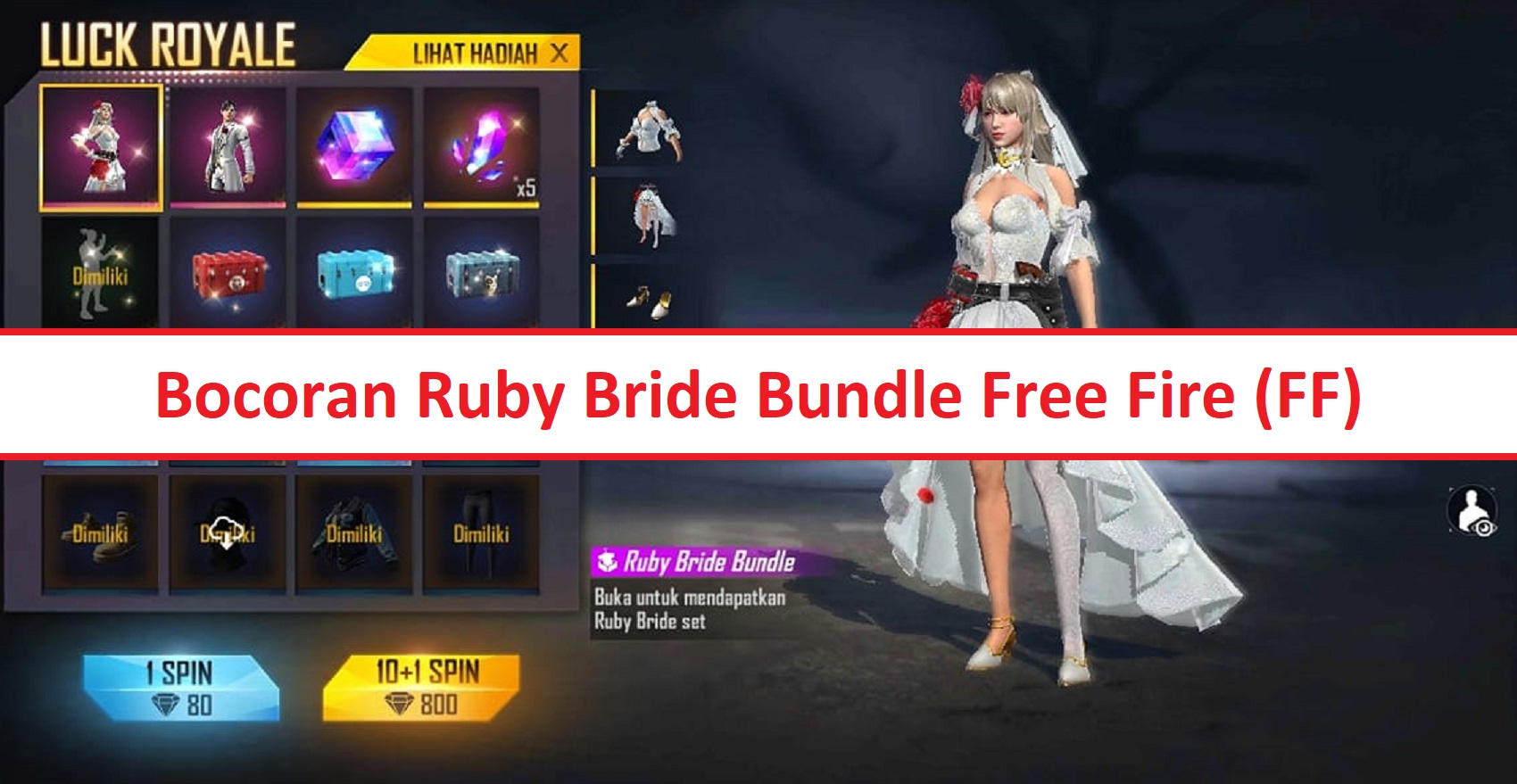 Bocoran Ruby Bride Bundle Free Fire (FF) – Esportsku