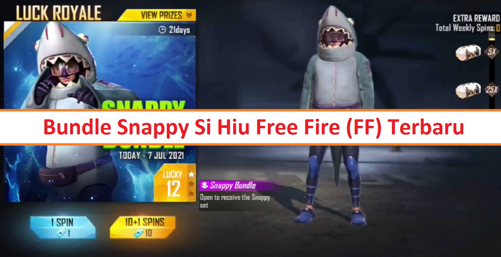 Bundle Snappy Si Hiu Free Fire (FF) Terbaru – Esportsku