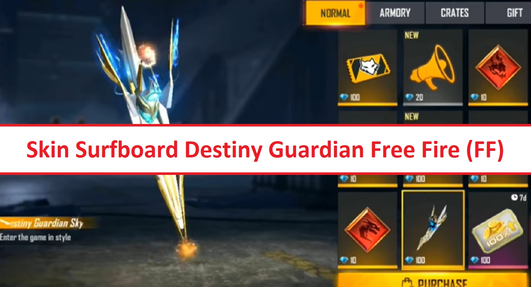 Skin Surfboard Destiny Guardian Free Fire (FF) Terbaru – Esportsku
