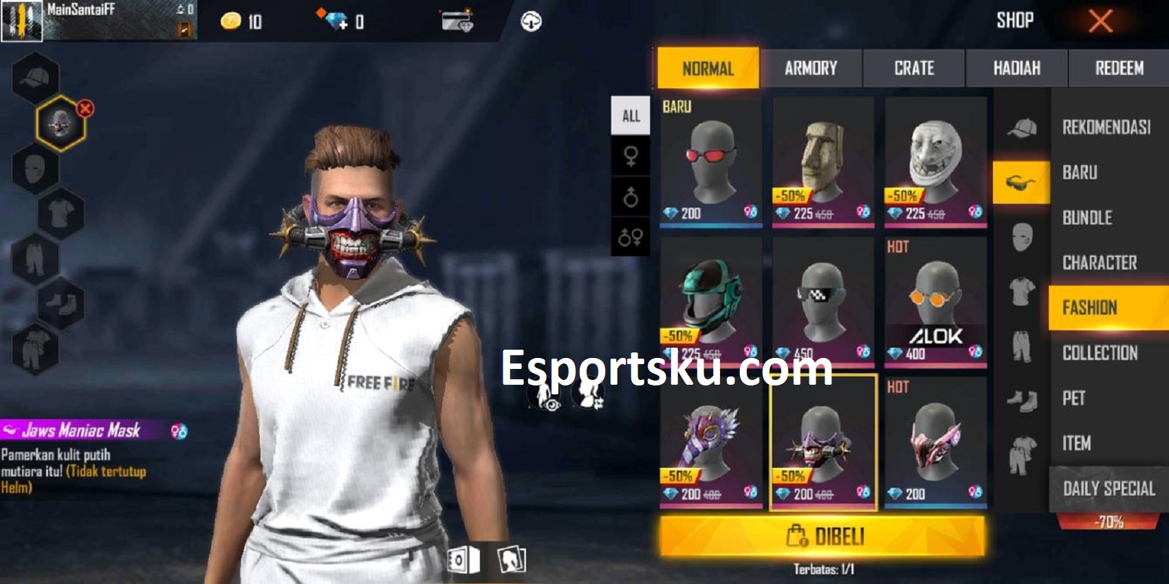 20 Topeng FF Paling Keren Season 1 Sampai Sekarang di Free Fire ...