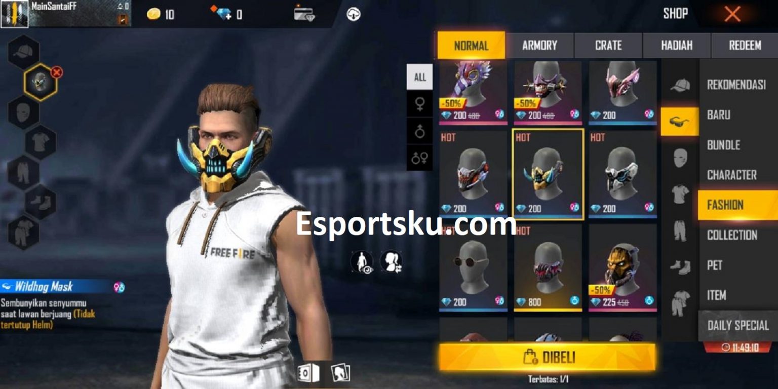 20 Topeng FF Paling Keren Season 1 Sampai Sekarang di Free Fire ...