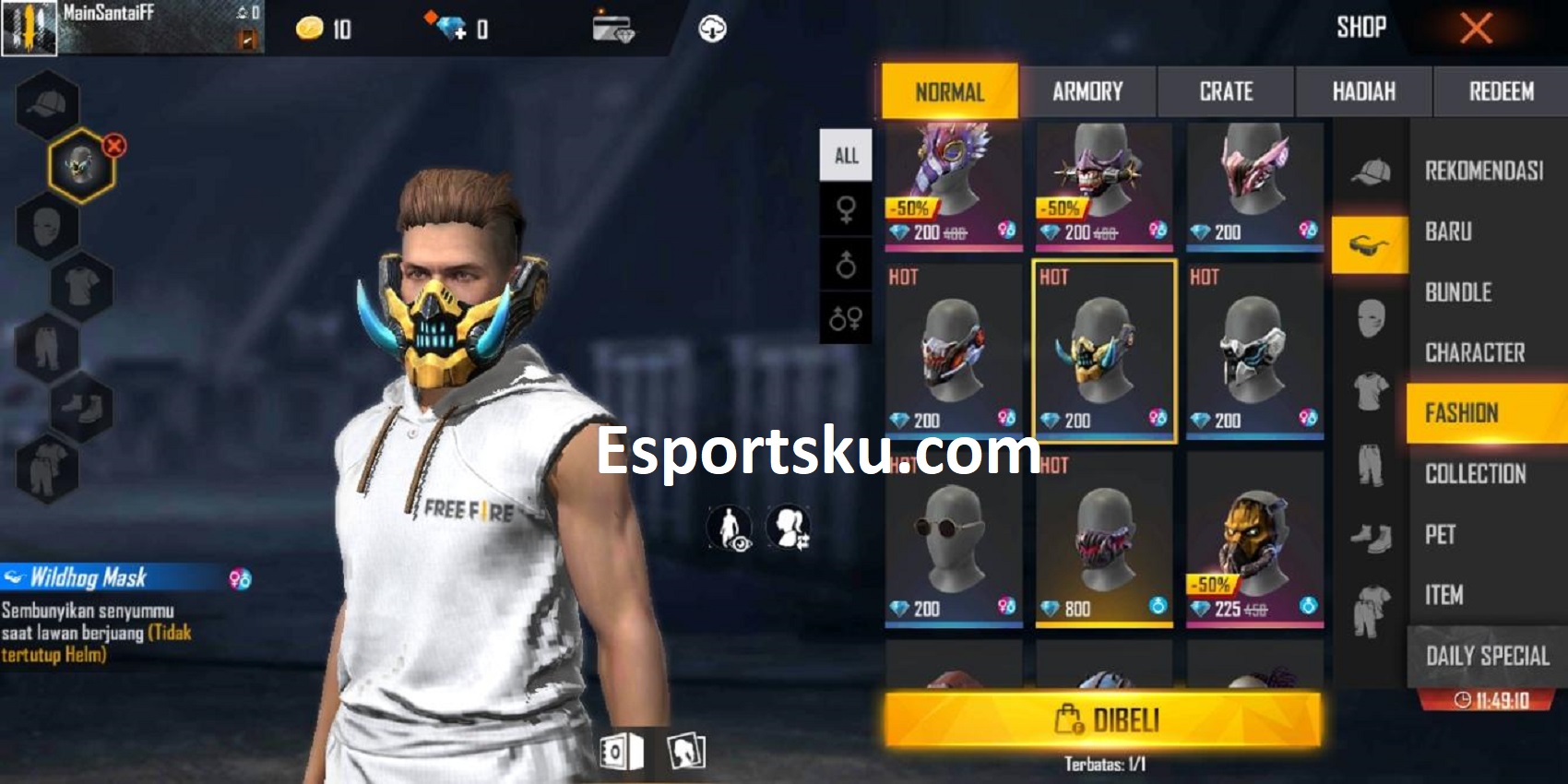 20 Topeng FF Paling Keren Season 1 Sampai Sekarang di Free Fire ...