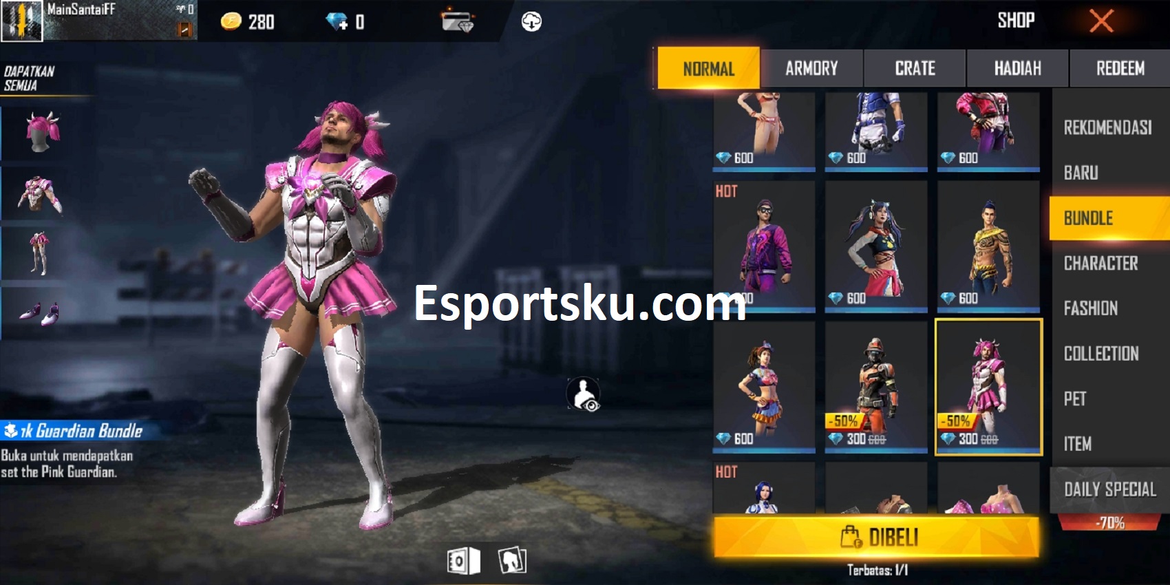 5 Cara Dapatkan Rambut Pink Guardian Free Fire (FF) – Esportsku