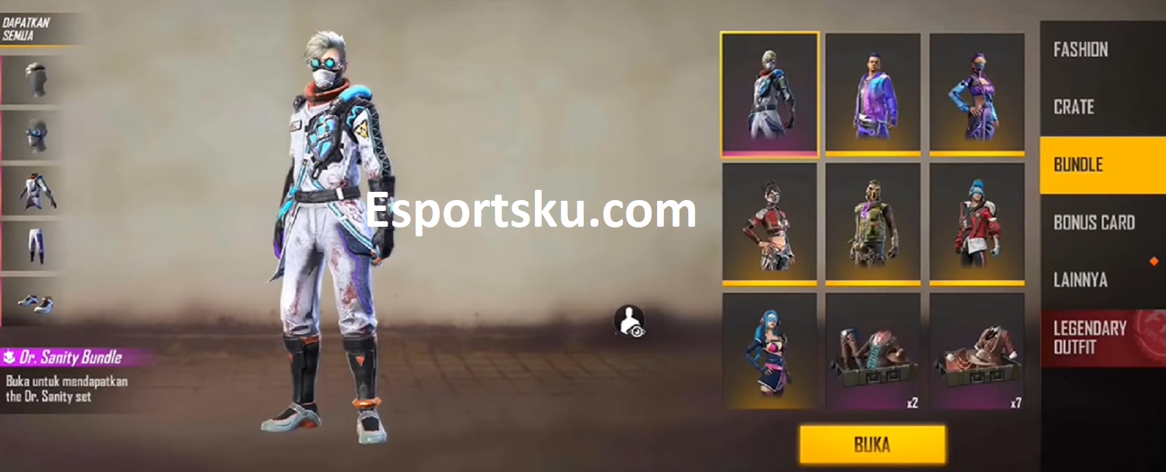 Harga Bundle Dr.Sanity Epic Free Fire (FF) – Esportsku