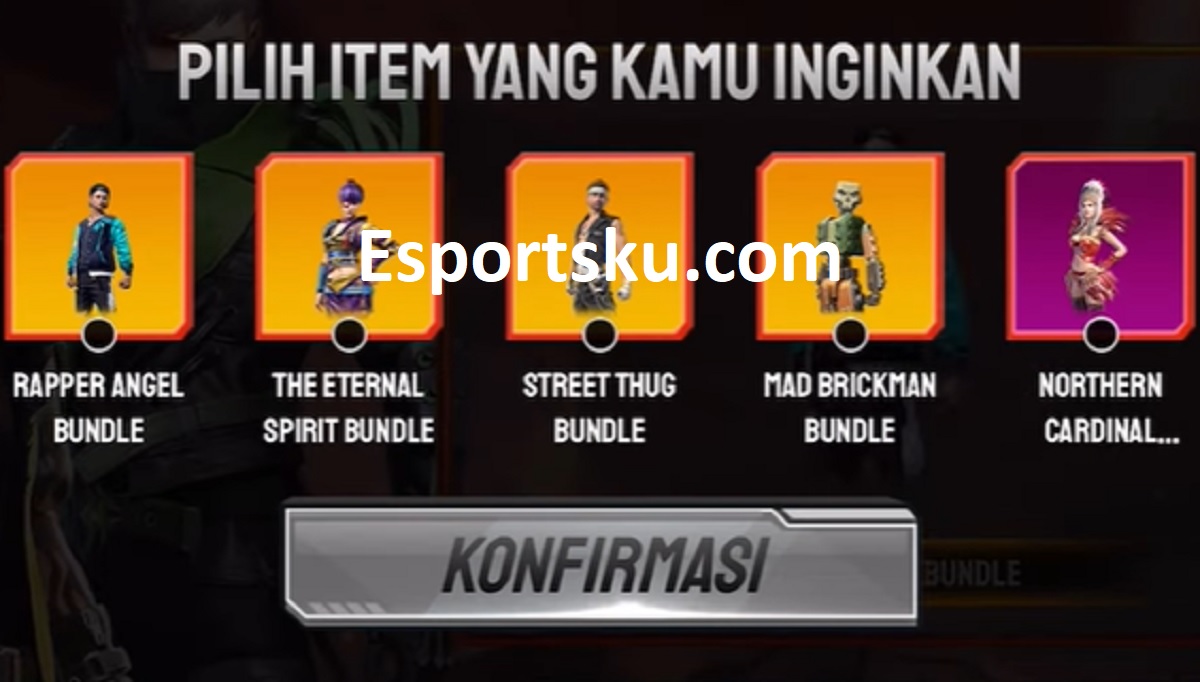 Bundle Rapper Ala Youtuber BNL di Wish Spin Free Fire (FF) – Esportsku