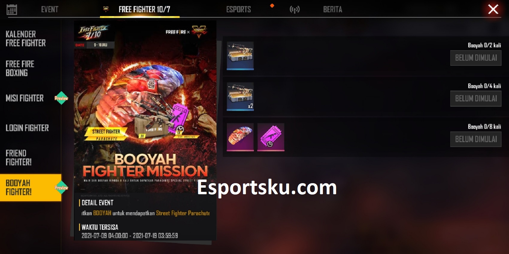 Cara Mendapatkan Parasut Street Fighter Free Fire (FF) – Esportsku