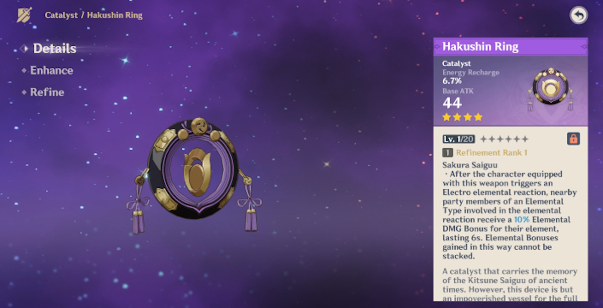 Cara Mendapatkan Blueprint Catalyst Hakushin Ring Genshin Impact ...