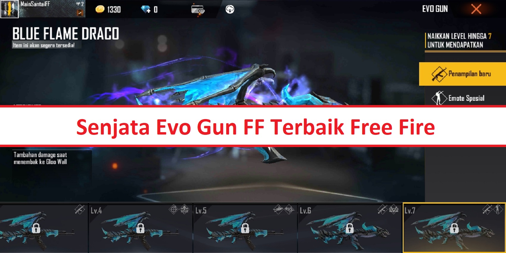 7 Senjata Evo Gun FF Terbaik dan Terkeren Free Fire – Esportsku