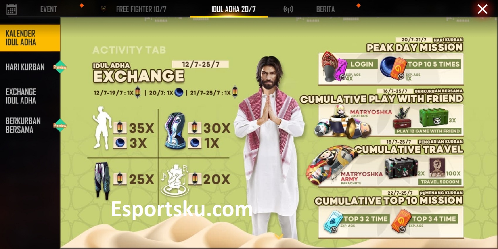 Jadwal Event Idul Adha Free Fire (FF) – Esportsku