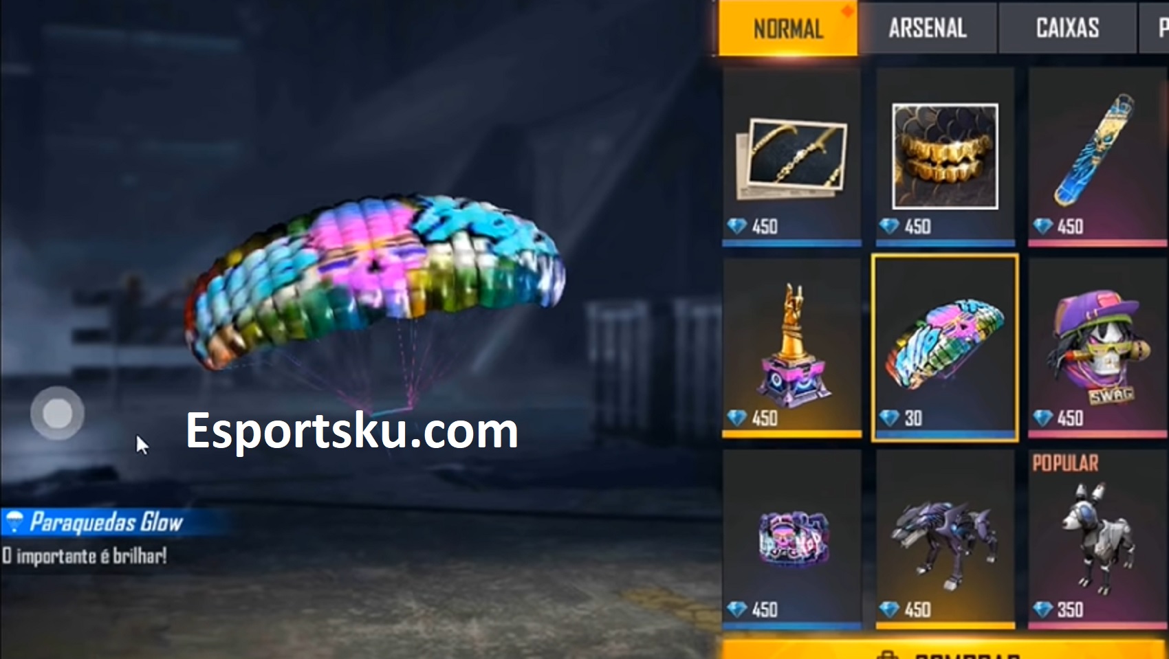 Bocoran Skin Parasut Inferno Glow Free Fire (FF) – Esportsku