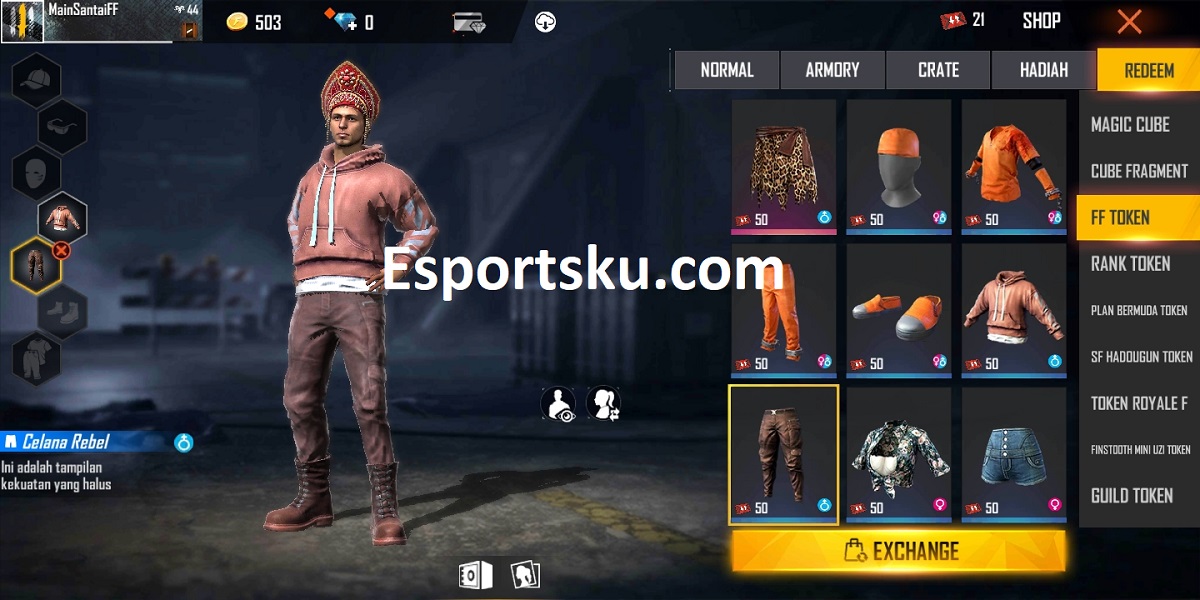 Cara Dapatkan Satu Set Rebel Keren Free Fire (FF) – Esportsku