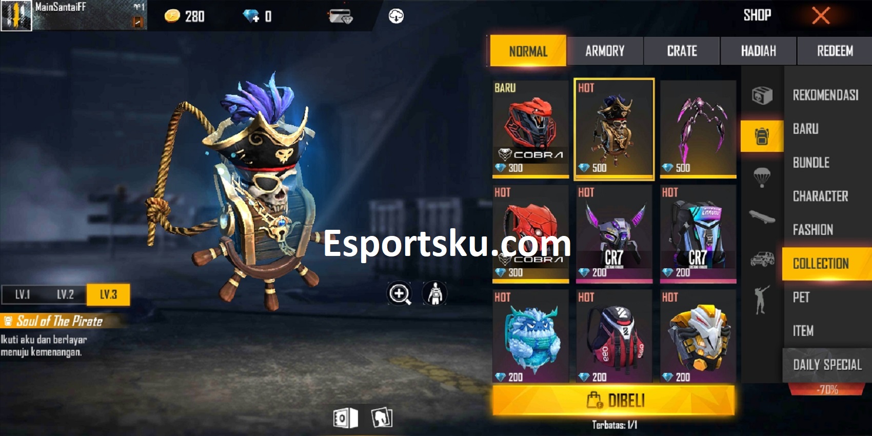 20 Skin Backpack FF Terbaik dan Terkeren di Free Fire – Esportsku