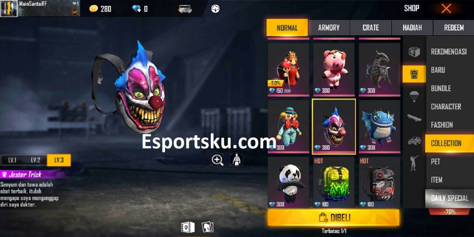20 Skin Backpack FF Terbaik dan Terkeren di Free Fire – Esportsku
