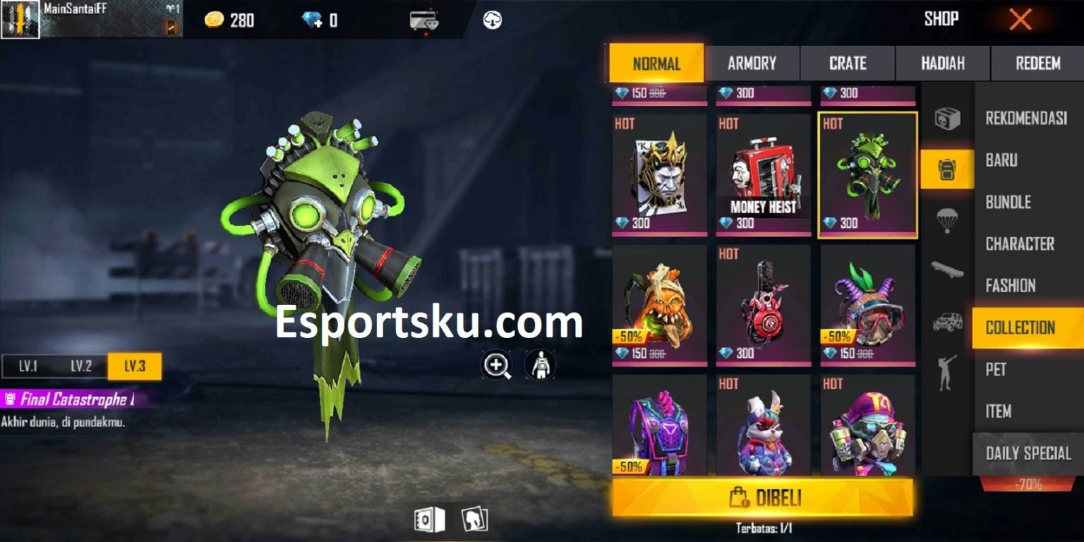 20 Skin Backpack FF Terbaik dan Terkeren di Free Fire – Esportsku